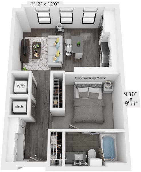 1 Bedroom Apartments with Awe-Inspiring Views Unit A-869 - Austin, TX ...